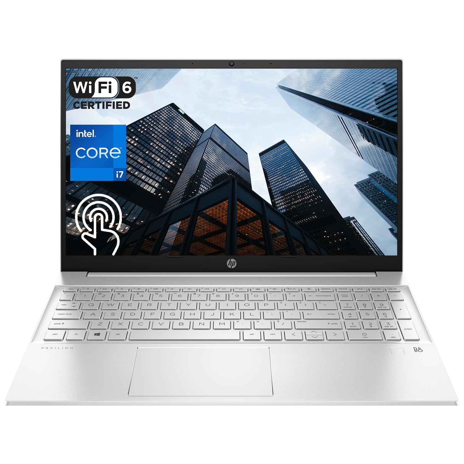 HP 2023 Latest Pavilion Business Laptop, 15.6" FHD Touchscreen, 13th Gen Intel Core i7-1355U, 16GB RAM, 2TB PCIe SSD, Webcam, FP Reader, Backlit KB, Wi-Fi 6, Windows 11 Pro, Silver