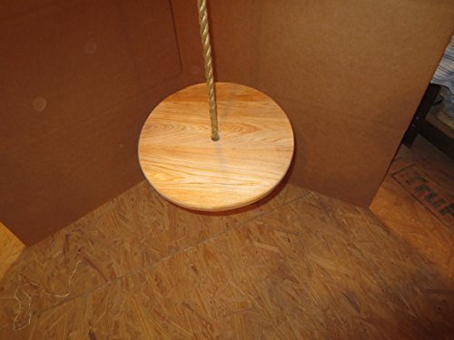 Wood Tree Swings-Tree Swing Cypress Wood Disc Tree Swing and 10 Feet of Rope Not Plywood