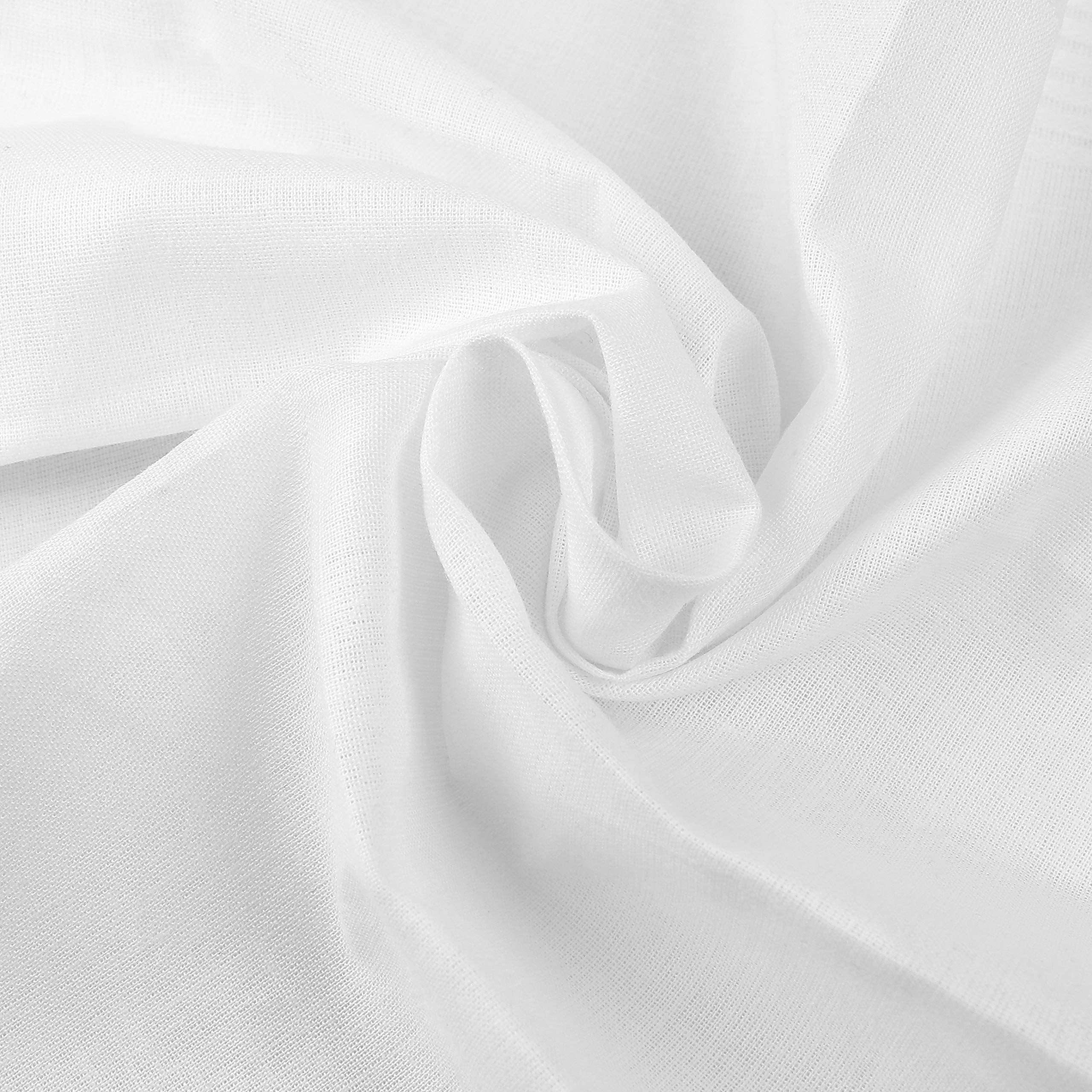 HOULIFE 100% Cotton Men's Handkerchiefs, Solid White Handkerchiefs for Men Cotton Pocket Square 15.7x15.7 (6/12pcs)