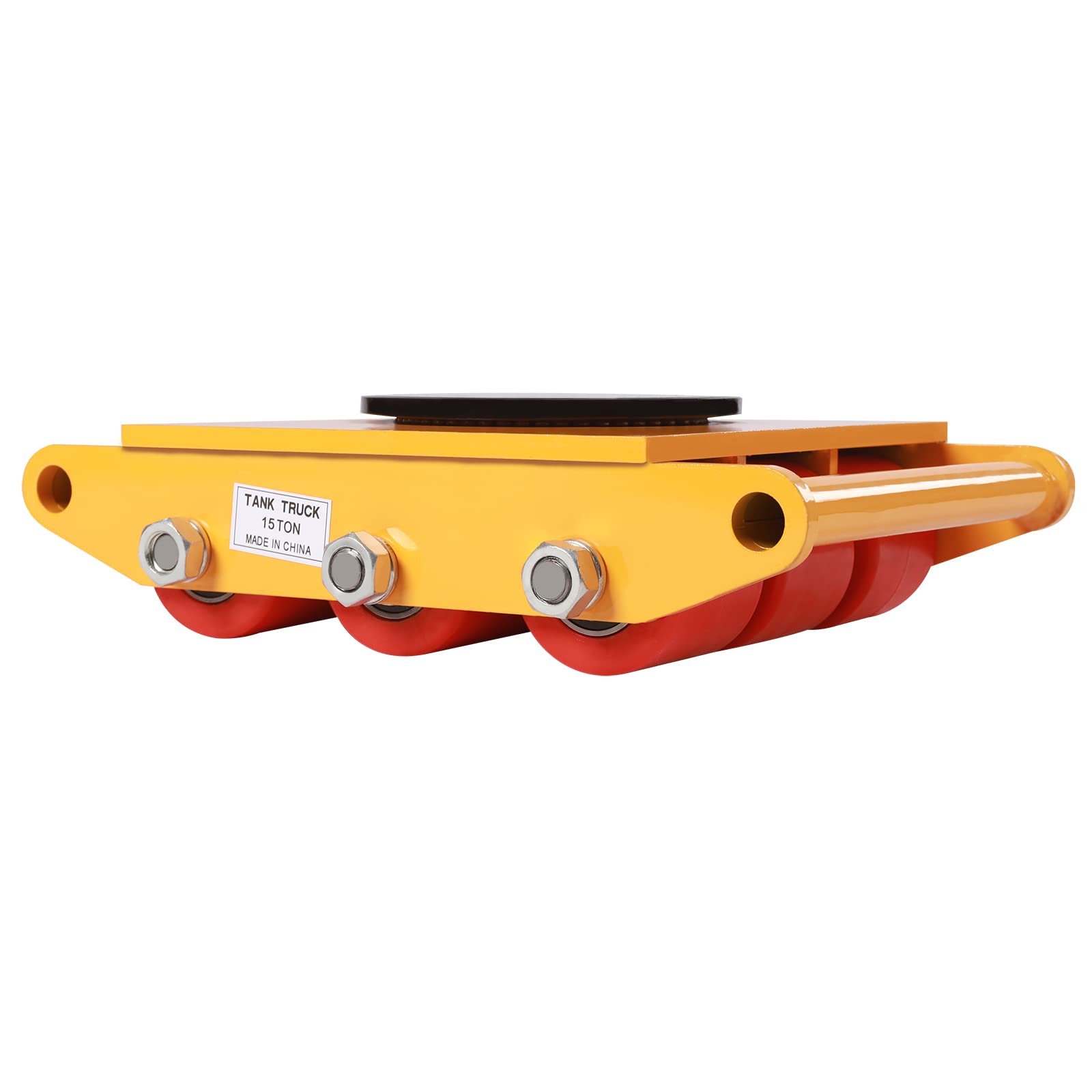 Heavy Duty Machine Dolly Skate, Machinery Roller Mover with Steering Handle, 8T 17600lbs Machine Moving Skates Industrial Machinery Mover Rotating Roller (15t 33000lbs)