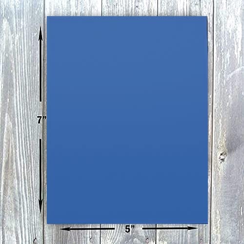 Hamilco Colored Scrapbook Cardstock Paper 5x7 Card Stock Paper 65 lb Cover 100 Pack (Cobalt Blue)