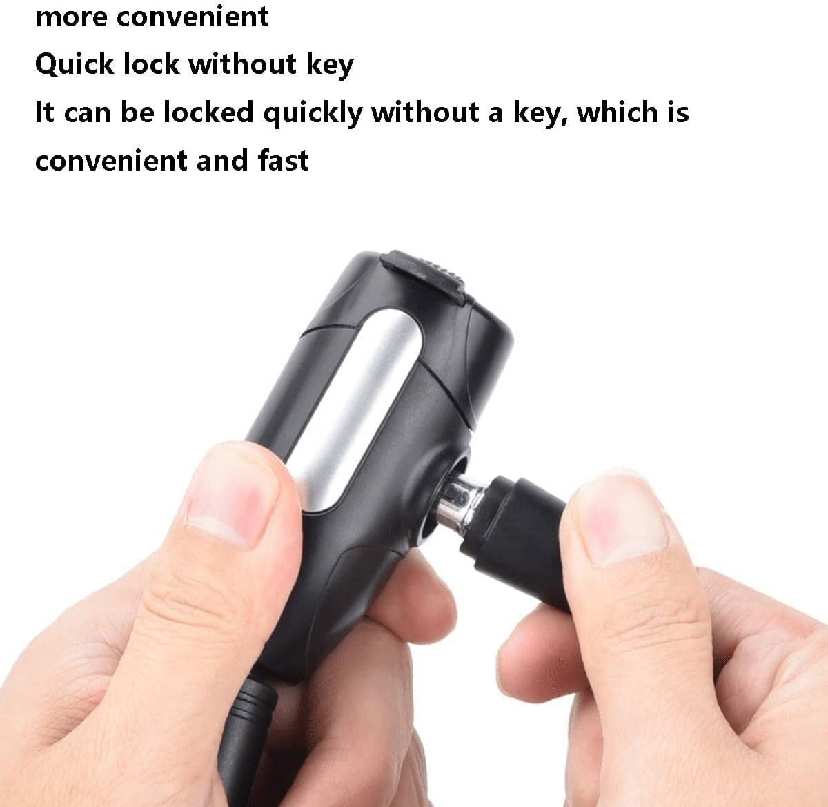 LYHELYJ Bicycle Lock 12mm Cable Lock,Bike Lock Cable,with 2 Keys and Metal Cable Bicycle Lock, Safe Combination with Mounting Bracket,for Bike, Electric Bike, Skateboards, Strollers, Lawnmowers
