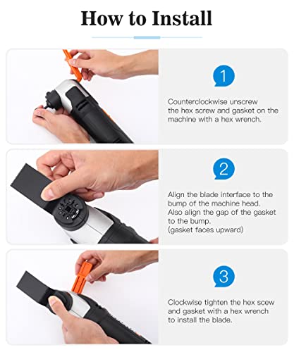 Housolution Metal/Wood Oscillating Tool Saw Blades, [20 PCS] Metal Universal Multitool Blades Kit, Quick Release Saw Blades Compatible for Dremel Porter Cable Fein Milwaukee Bosch, 7 Types of Blades