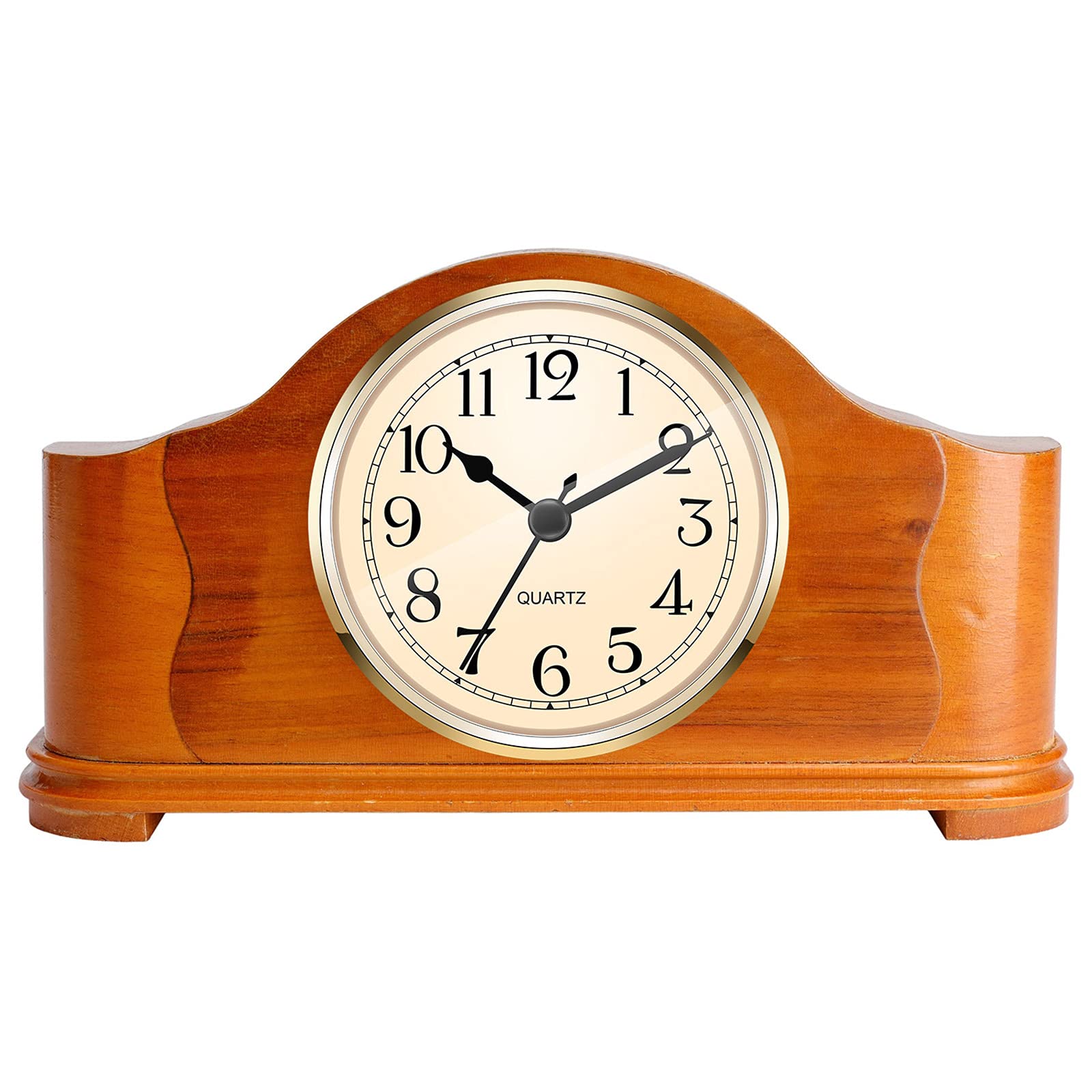 Hicarer 3-1/2 Inch (90 mm) Quartz Clock Fit-up/Insert with Arabic Numeral (Gold)