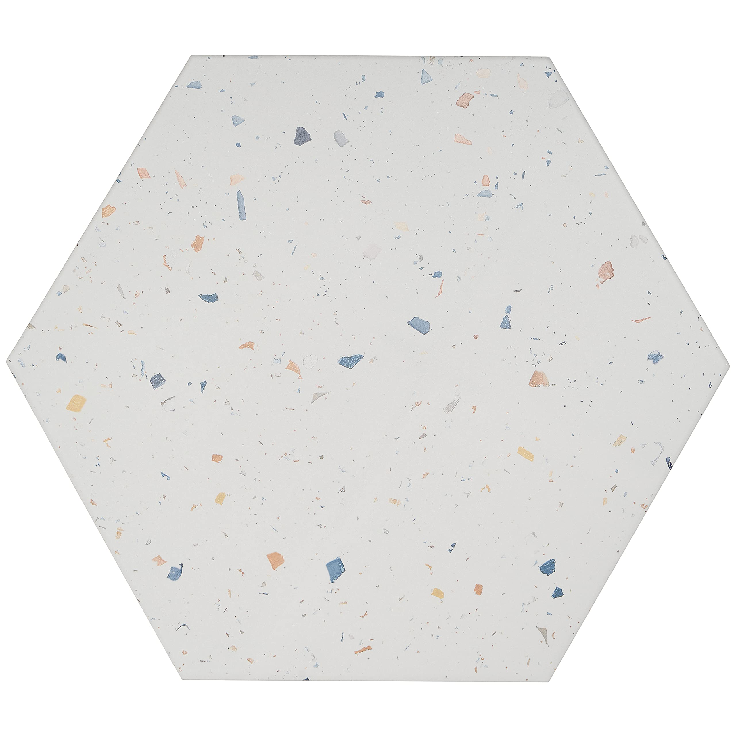 Ivy Hill Tile Malati White Confetti Matte Porcelain Hexagon Tile Sample