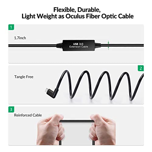 W WDX MAST DYNAPOINT LIMITED VR Link Cable,CompatibleWith Oculus Quest 2 Link Cable 26ft,USB 3.1 to USB C for Quest 2/Steam VR Virtual Reality Headset Game Connection PC,8M