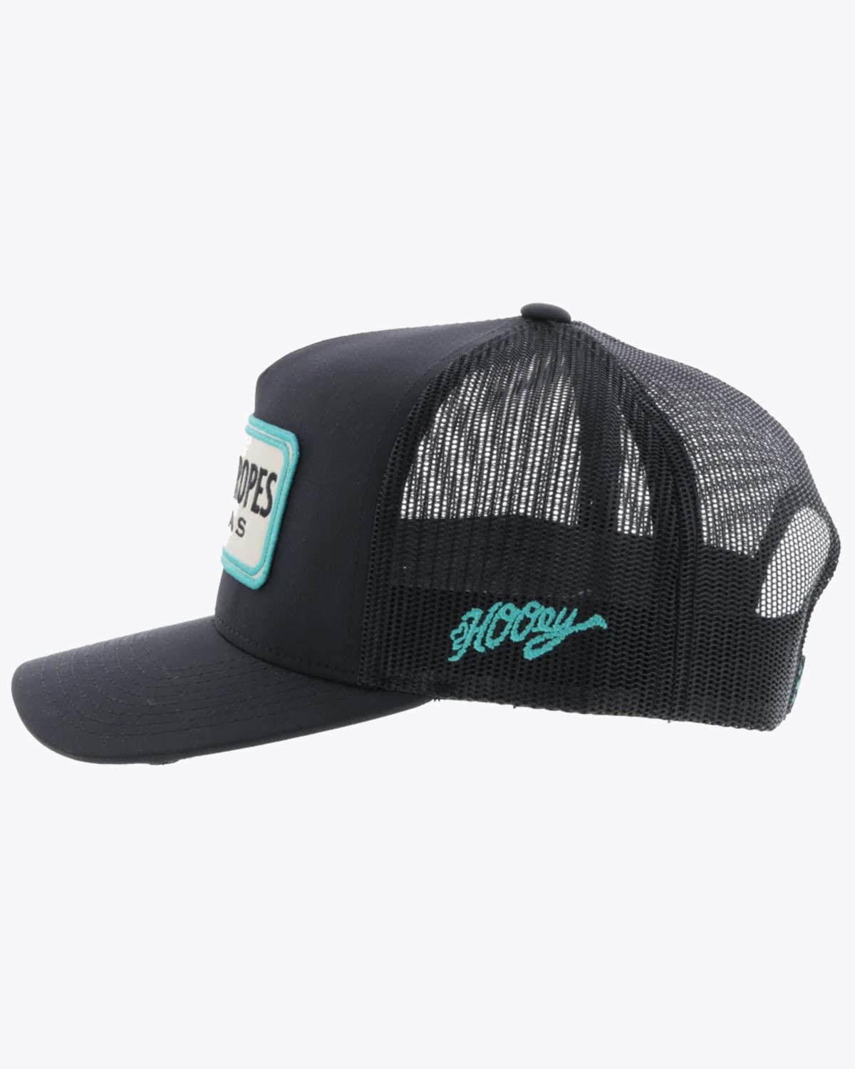 HOOEY Adjustable Snapback Trucker Hat with Cactus Ropes Logo (Black)