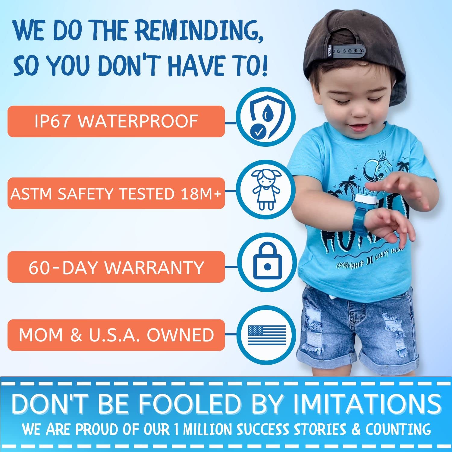 Potty Time: The Original Potty Watch | Water Resistant, Toilet Training Aid, Warranty Included. (30, 60 or 90 Min Automatic Timers Plays Music & Flashing Lights for Fun & Gentle Reminders)Blue & Green