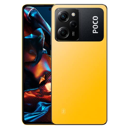 Xiaomi Poco X5 PRO 5G + 4G Volte Global Unlocked 128GB + 6GB GSM 6.67" 108 mp Triple Camera (ONLY Tmobile Mint Tello USA Market) + (Car Fast Car 51W Charger Bundle) (Yellow)