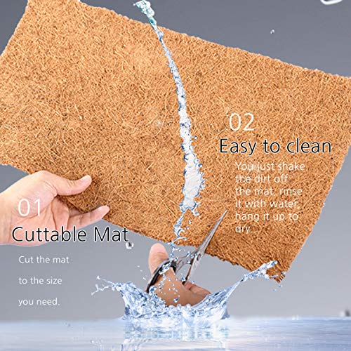 SISIPAI LIFE Reptile Carpet Coconut Fiber, 36" x 18" Reptile Terrarium Substrate Liner, Tortoise Bedding Carpet Mat Supplies for Pet Lizard, Chameleon, Bearded Dragon, Leopard Gecko, Iguana