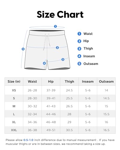 maamgic Mens Workout Shorts 2 in 1 Stretch 5 inch Inseam Gym Shorts Running Shorts with Compression Liner Zip Pocket
