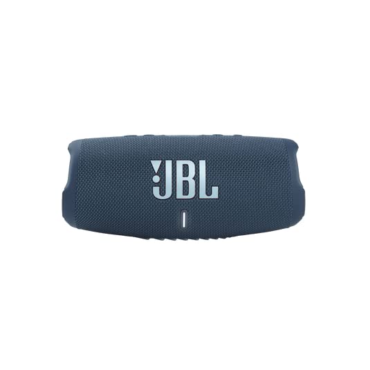 JBL Charge 5 Waterproof Portable Speaker with Built in Powerbank and gSport Carbon Fiber Case (Blue)