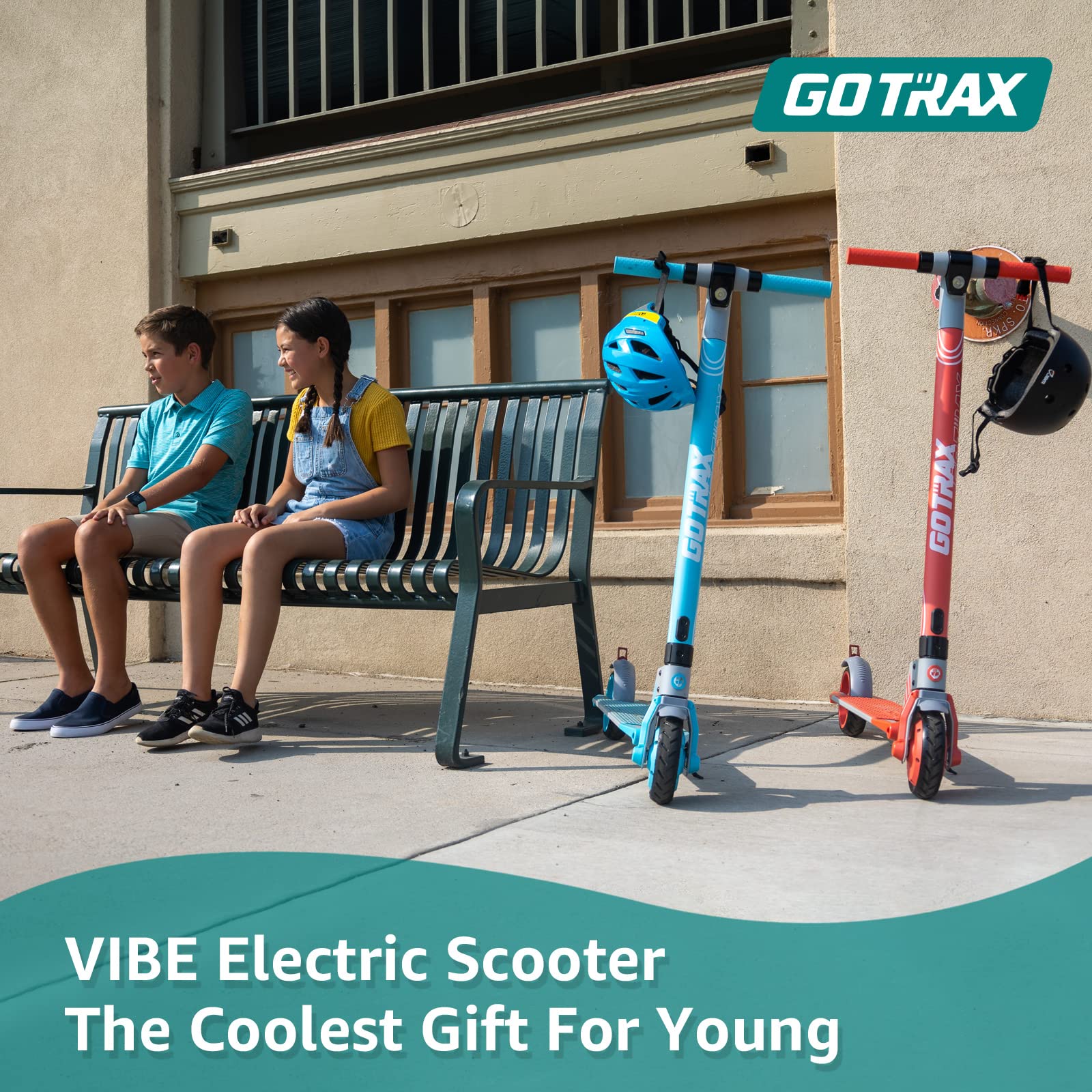Gotrax Vibe Electric Kick Scooter, 6.5" Foldable Commuting Scooter for Kids 8-15, 12 MPH & 7 Miles Range E Kick Scooters for Kids, Teens, Boys and Girls (Blue)