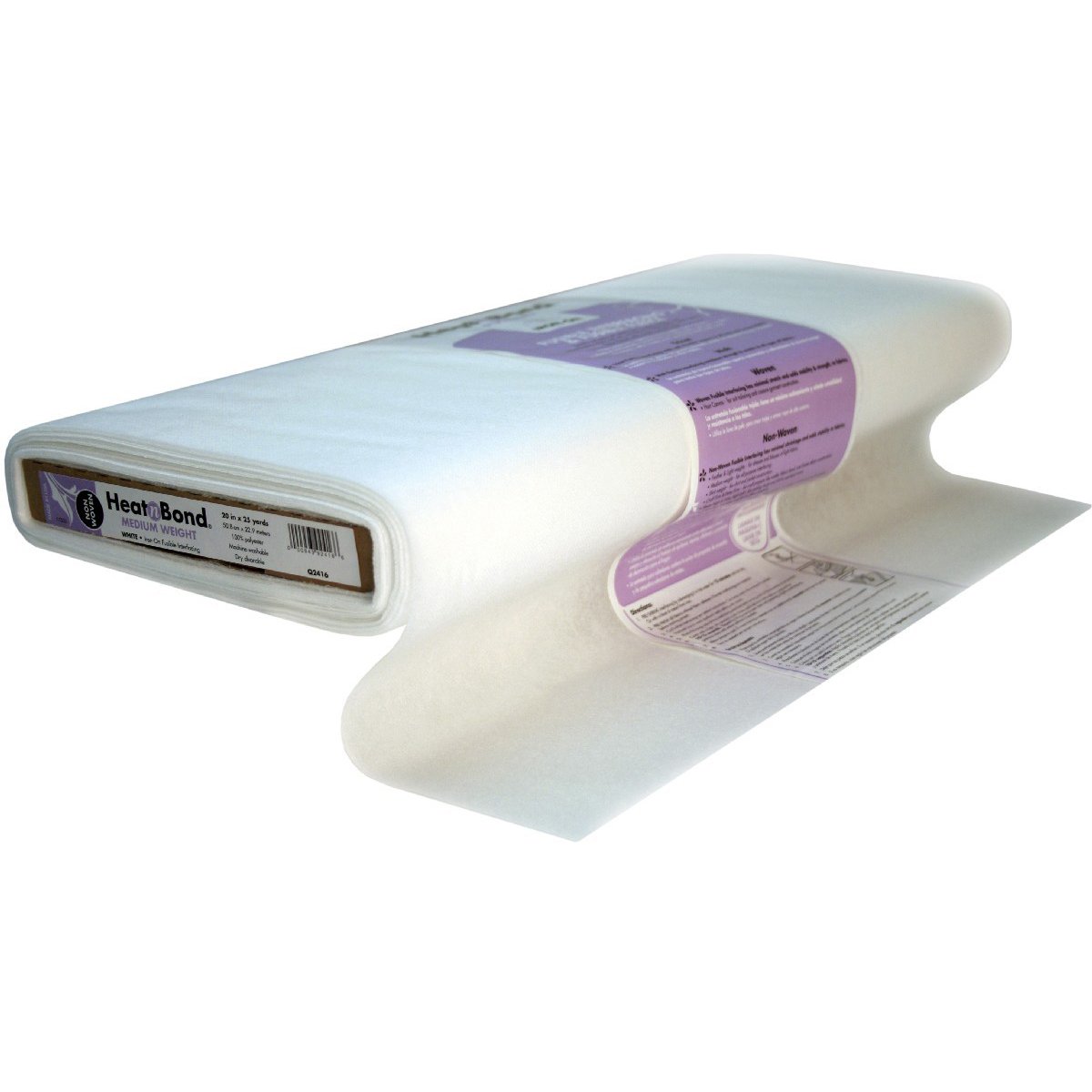 Heat'N Bond Non-Woven Medium-Weight Fusible-White 20"X25yd Fob: Mi