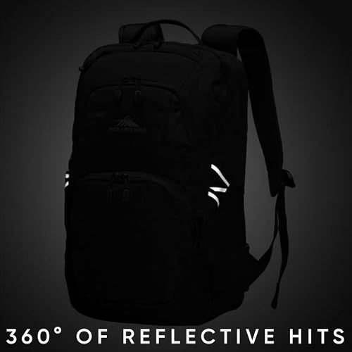 High Sierra Swoop SG Backpack, Travel or Work Laptop Bookbag with Drop Protection Pocket, and Tablet Sleeve, One Size, Steel Grey/Neon Green
