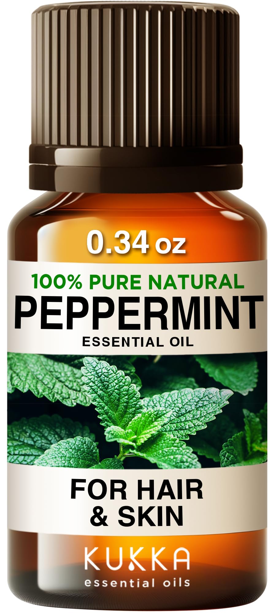 Rosemary Oil for Hair (4 fl oz) & Peppermint Oil for Hair (0.34 fl oz) Set - 100% Natural Aromatherapy Grade Essential Oils Set - Kukka