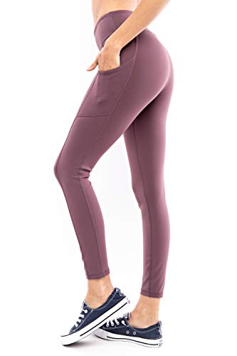 Hype Up Women's High Waisted Buttery Soft Full Length Activewear Leggings with Side Pockets (S-3X)