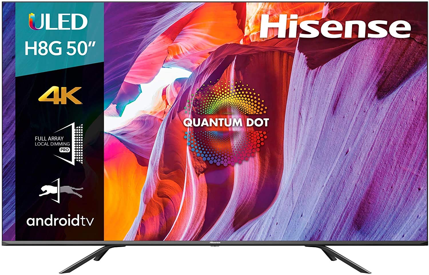 Hisense 55-Inch Class H8 Quantum Series Android 4K ULED Smart TV with Voice Remote (55H8G, 2020 Model)
