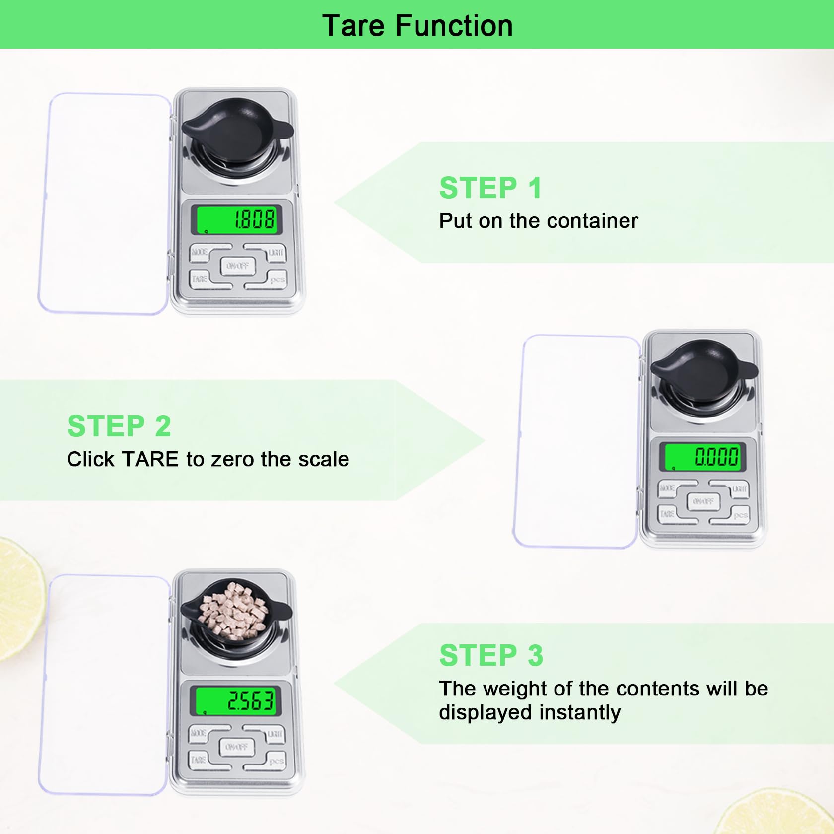 GRAM PRES Digital Milligram Scale 50/0.001 Gram Accuracy,Small Jewellery Coin Powder Pocket Scale Digital Gram and Oz,Digital Gram Scale with Lcd for Medicine, Gold, Gem, Reloading