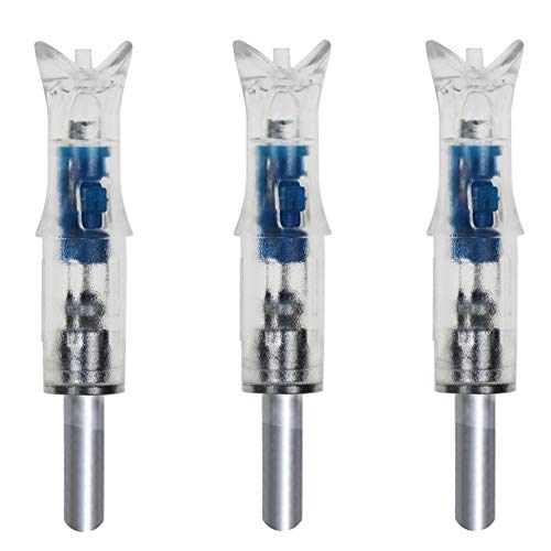 JIANZD Archery Lighted Nocks for Arrows with .204"/.244" Inside Diameter 6Pcs (Blue)