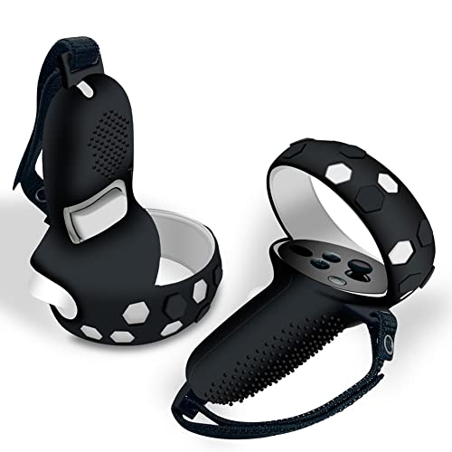 Pockety VR Handle Silicone Protective Cover for Controller Grips Strap for VR Accesories(Black)