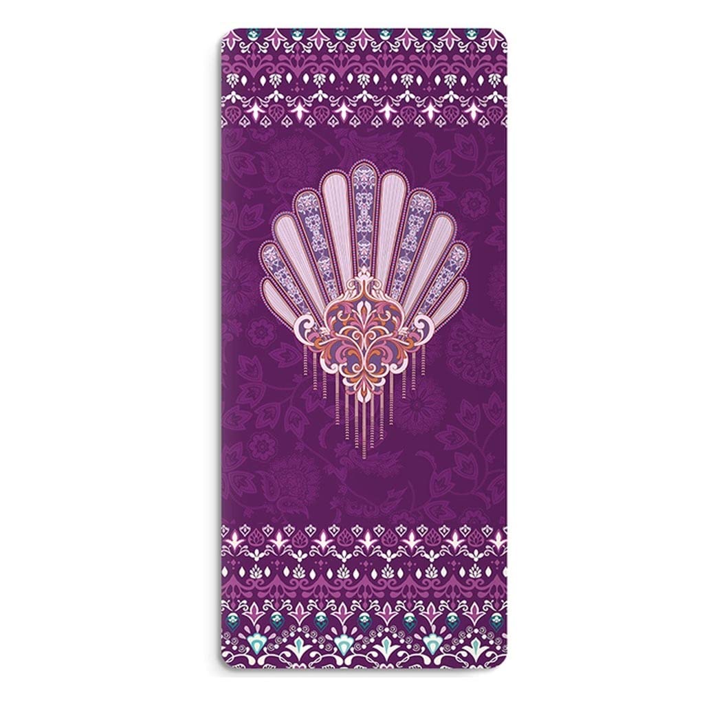 KJHD Yoga Mat Suede and TPE Material Non Slip Folding Printing Mat 6mm Thickened Widening Lengthening Beginner (Color : A)