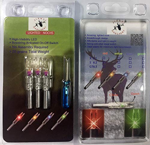 JIANZD Lighted Nock for Arrows with .204'' Inside Diameter Archery Nocks-5.2mm (Purple)