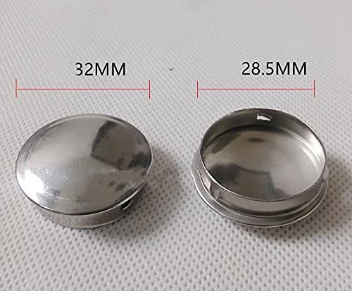Round Head Plug Tube Pipe Fittings 32MM external diameter Pipe plug cover cap Stainless steel internal diameter 28.5mm 20pcs