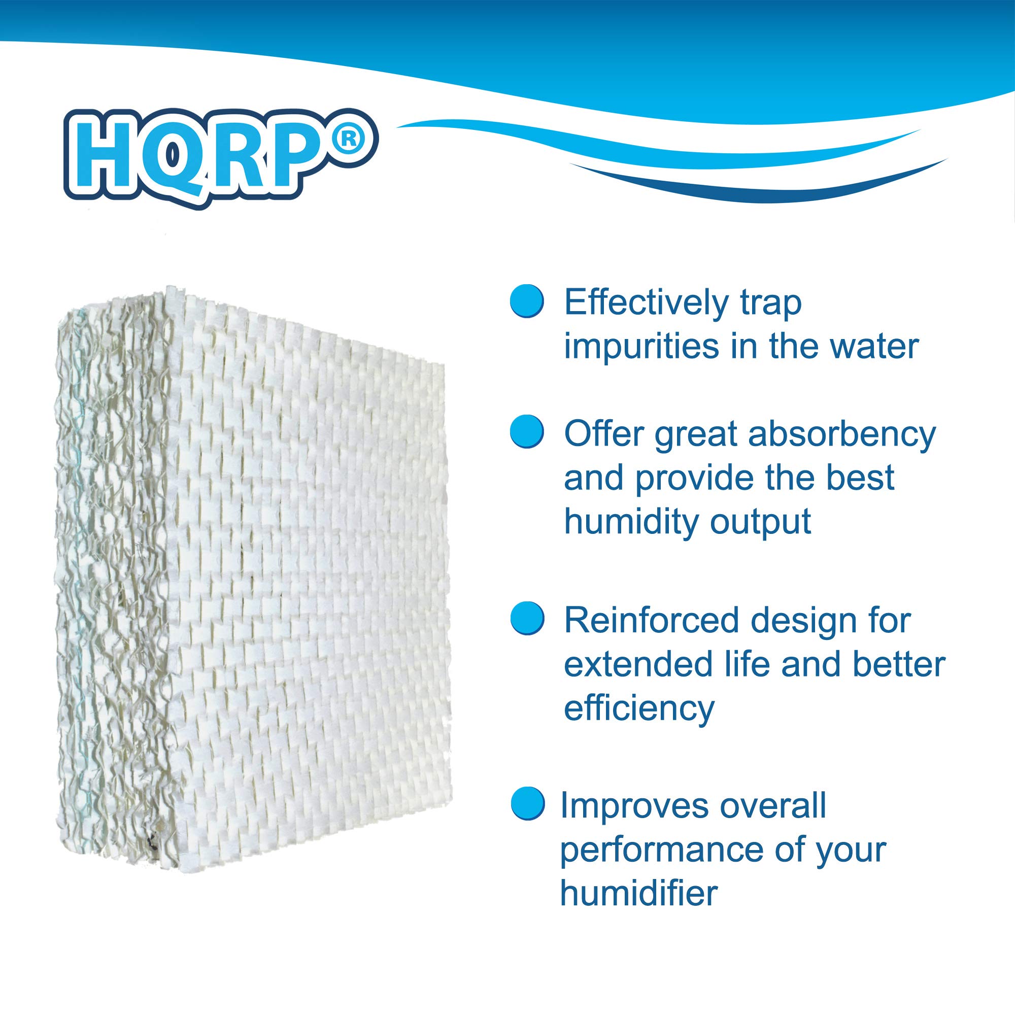 HQRP Wick Filter Replacement Compatible with Bemis Essick Air AIRCARE SS390DWHT, 826000, 826800, 826600, 826900, 821000, 821001, 831000 Evaporative Humidifiers