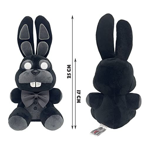 XSmart Mall | Shadow Bonnie/Ghost Rabbit | Special Version |Black | Fan Made | Plush Toy, Gifts for Kid, Girls, Boys | 7"