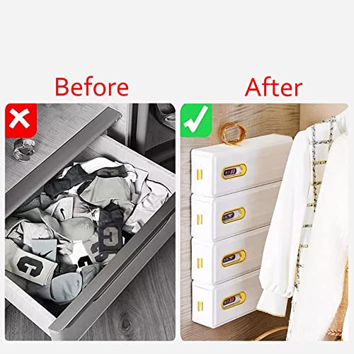 Self-Adhesive Divided Plastic Organizer - Closet Organizer System, Wall Mounted Storage Box – Plastic Storage Box for Jewelry and Other Small Stuff with Flip Open Drawers