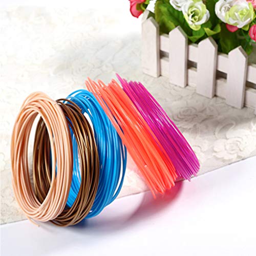 TEHAUX Accessories Printer Stand 3D Pen Filament, Low Shrinkage Rate Refills 1.75mm Abs Filament Compatible with All 1.75mm Standard 3D Printer, Random Color, 10 Meters Desktop Black