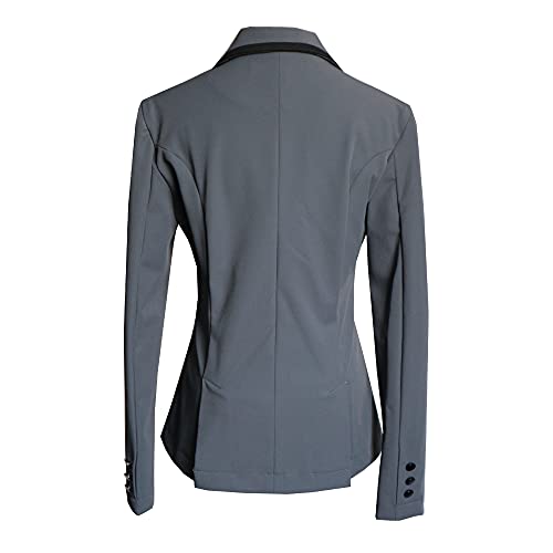 HR Farm Women's Competition Jacket Horse Riding Show Coat (Gray, 14, numeric_14)
