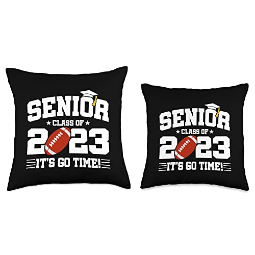 Senior Class Graduation Gifts & Apparel Graduation-Football Team Player-Senior 2023 Throw Pillow, 16x16, Multicolor