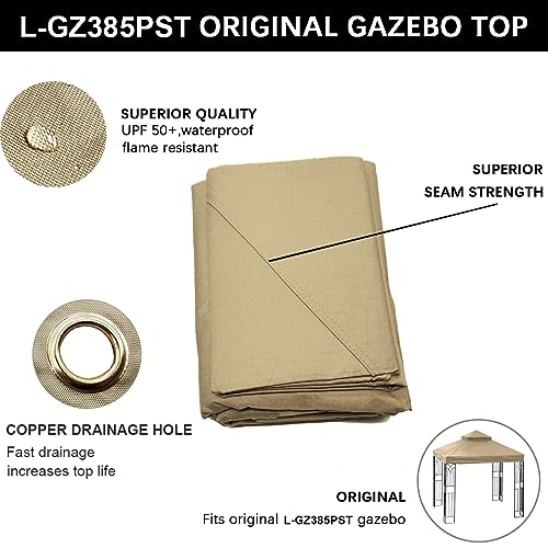 SCOCANOPY 8'x8' Gazebo Replacement Top for Model L-GZ385PST A101003000