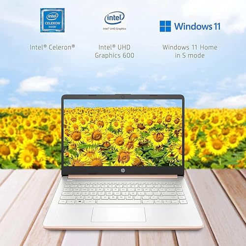 HP 14" Ultral Light Laptop, for Students and Business, Intel Quad-Core Processor, 16GB RAM, 64GB eMMC, Long Battery Life, 1-Year Office 365, Wi-Fi, Win11 H in S