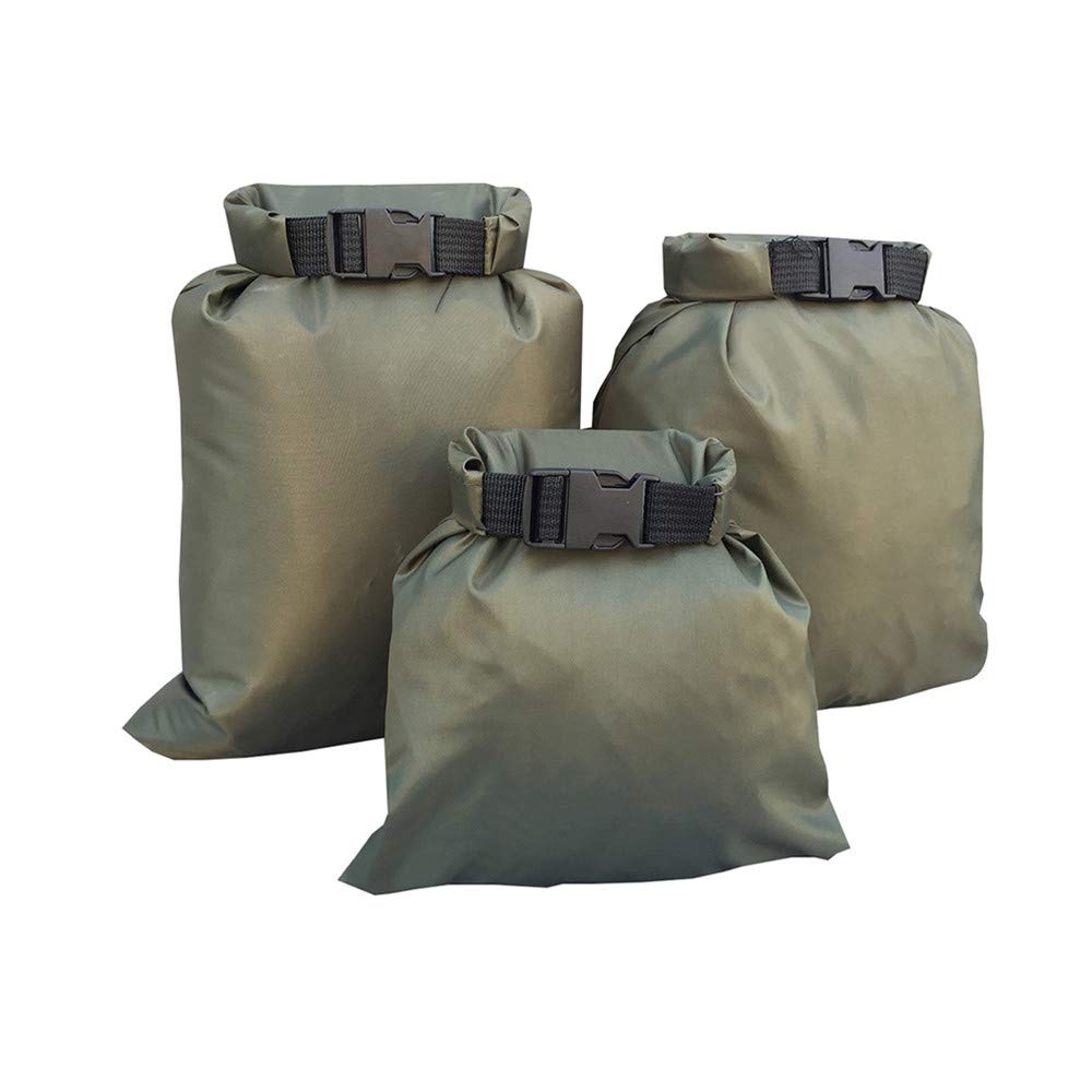 Homebeast 3 Pack Safe & Dry Bag with Water Resistant, Ultralight 1.5L 2.5L 3.5L Dry Sack Packing Waterproof Storage Bags for Kayaking, Camping, Boating, Floating and Outdoor Surviva (Black)