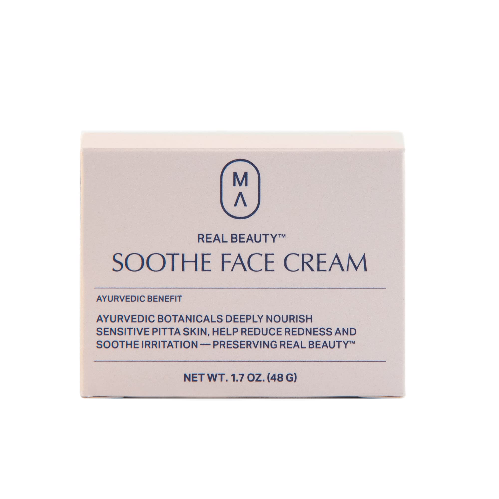 Maharishi Ayurveda - Real Beauty Soothe Face Cream Moisturizer | Non-GMO Soothe Irritation & Reduce Redness | Nourish Sensitive Skin, Provide Deep Hydration & Restore Moisture Barrier (1.7 oz - 48g)