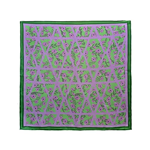 JHHDP Silk Scarf Women Print Floral Silk Satin Square Bandana Scarf Women Spring (Color : A, Size : One Size)