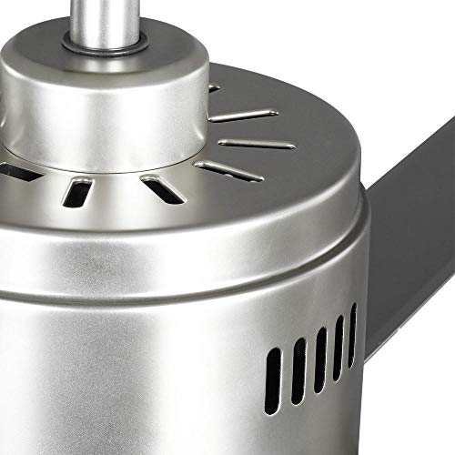 Hubbell Lighting Dual Mount Ceiling Fan 72 in. Indoor/Outdoor Nickel Wall Control