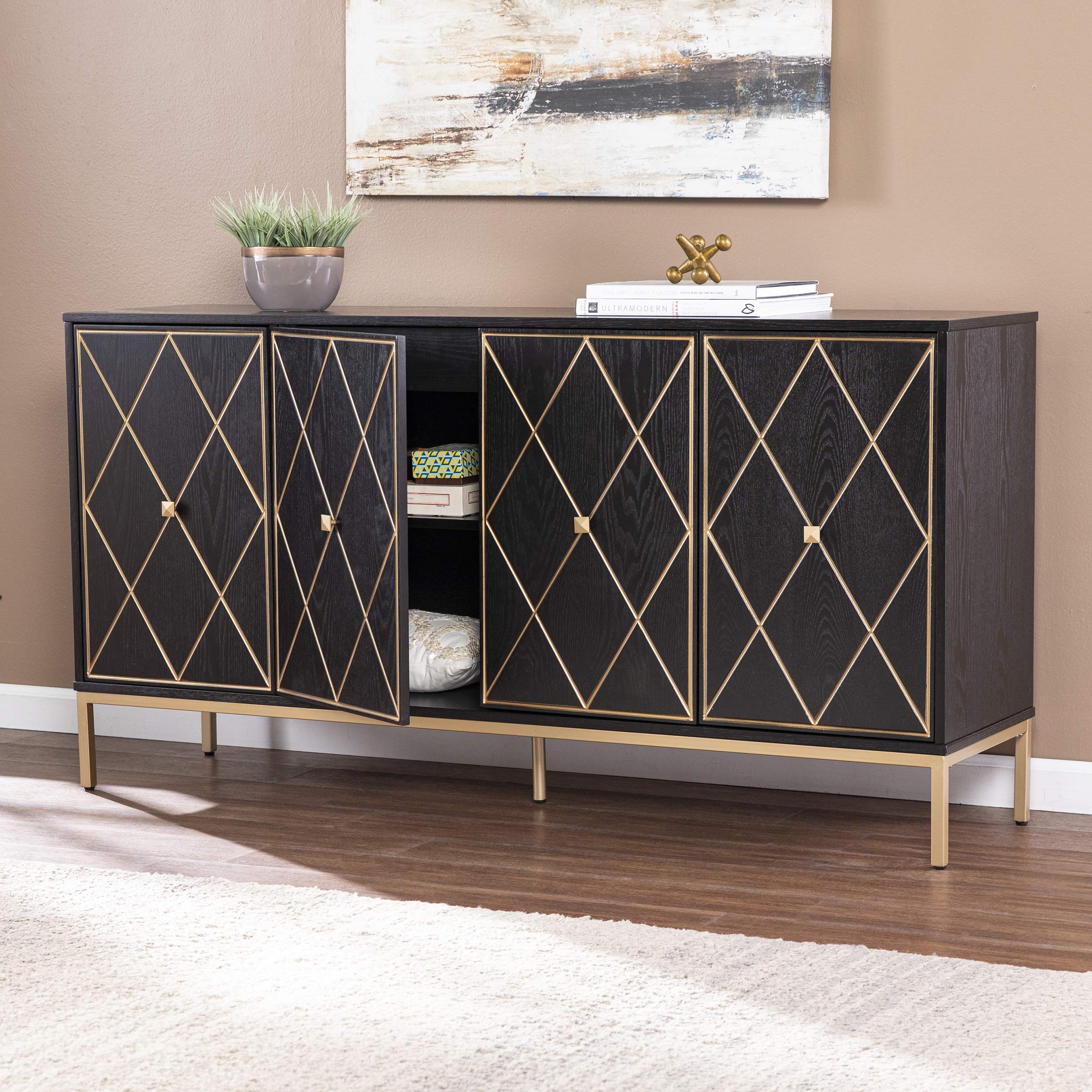 SEI Furniture Marradi Storage Cabinet, Black