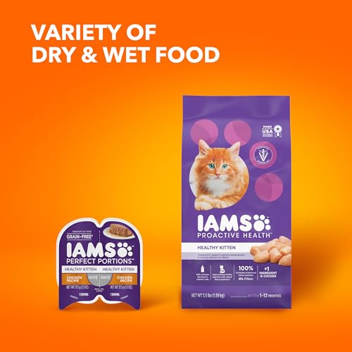 IAMS PROACTIVE HEALTH Healthy Kitten Dry Cat Food with Chicken, 7 lb. Bag