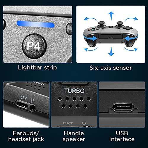 Hongyada Kyadeys Pro Gaming Controller, Wireless Controller with Dual Vibration Game Joystick Game Console, LED Lights, Built-in Speaker,3.5mm Audio Jack Plug & Play Video Games