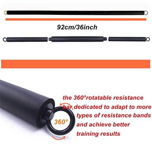 JIAMEI Resistance Bands Set 11 pcs Stackable Up to 500 lbs Adjustable with Heavy Duty Gym Handles Home Gym Outdoor Travel Equipment