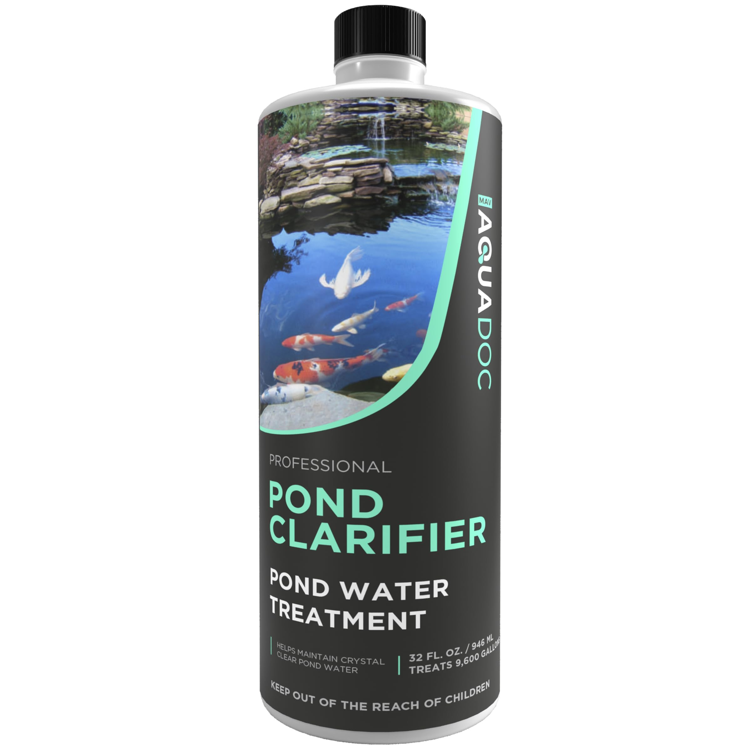 Pond Clarifier - Fish-Friendly Koi Pond Water Clarifier to Quickly Clear Murky Pond Water and Remove Pond Sludge with Natural Enzymes - Fish Pond Water Treatment - AquaDoc Pond Supplies