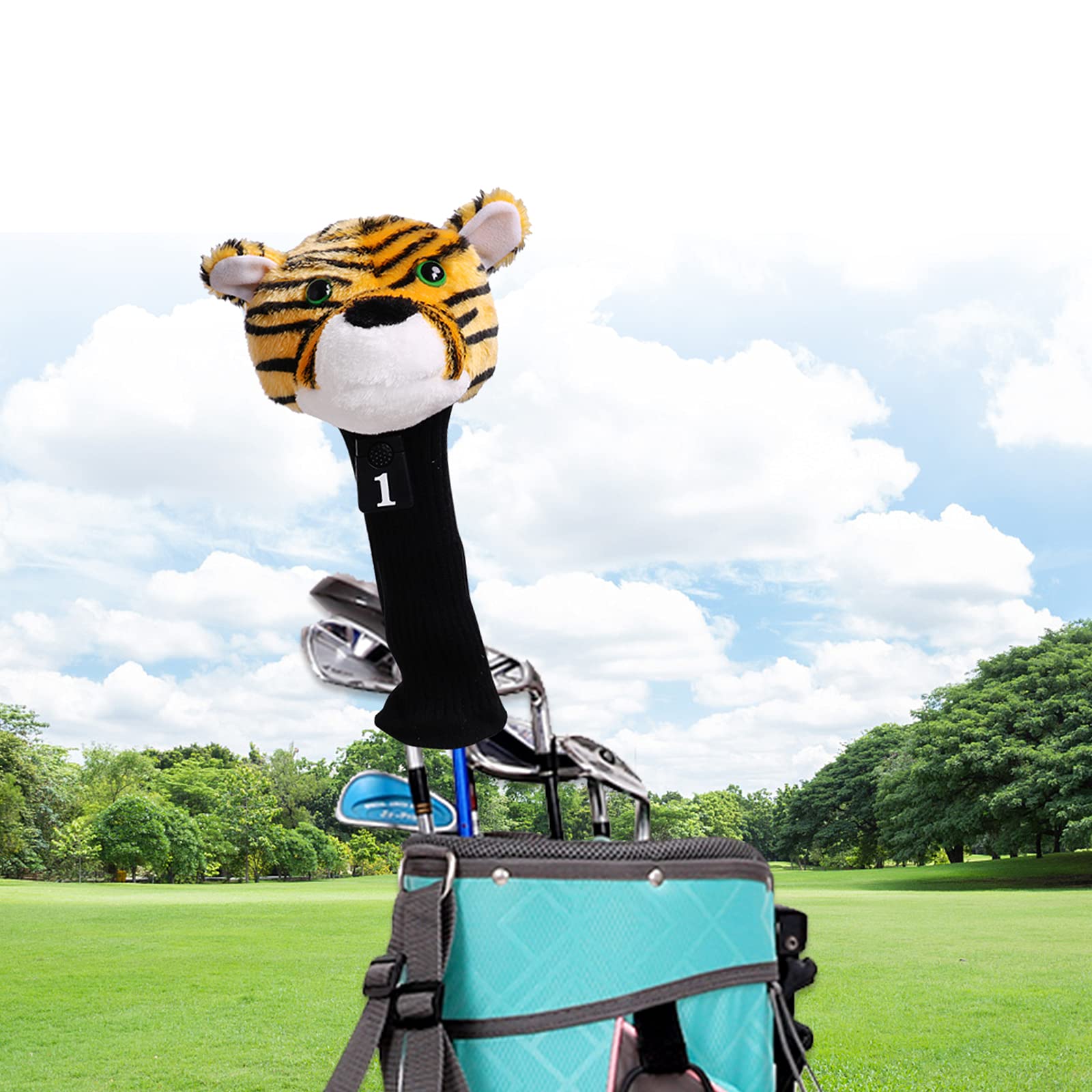 HOW TRUE Animal Golf Headcover, Golf Head Cover for Club, Tiger Pattern