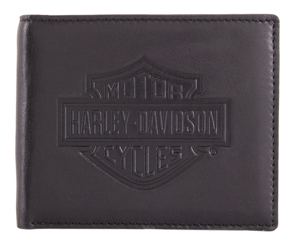 Harley-Davidson Men's Classic Bi-Fold RFID Wallet w/Coin Pocket HDMWA11487
