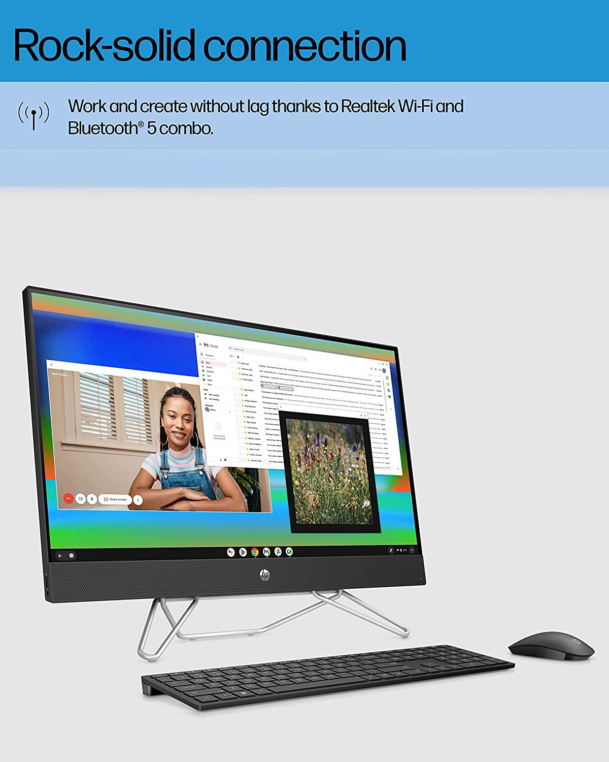 HP All-in-One Business Desktop, 27" FHD Micro-Edge Display, 12th Gen Intel Core i7-1255U, 4GB RAM, 2TB SSD, HDMI, RJ-45, Webcam, Wireless KB&Mouse, Wi-Fi 6, Windows 11 Pro