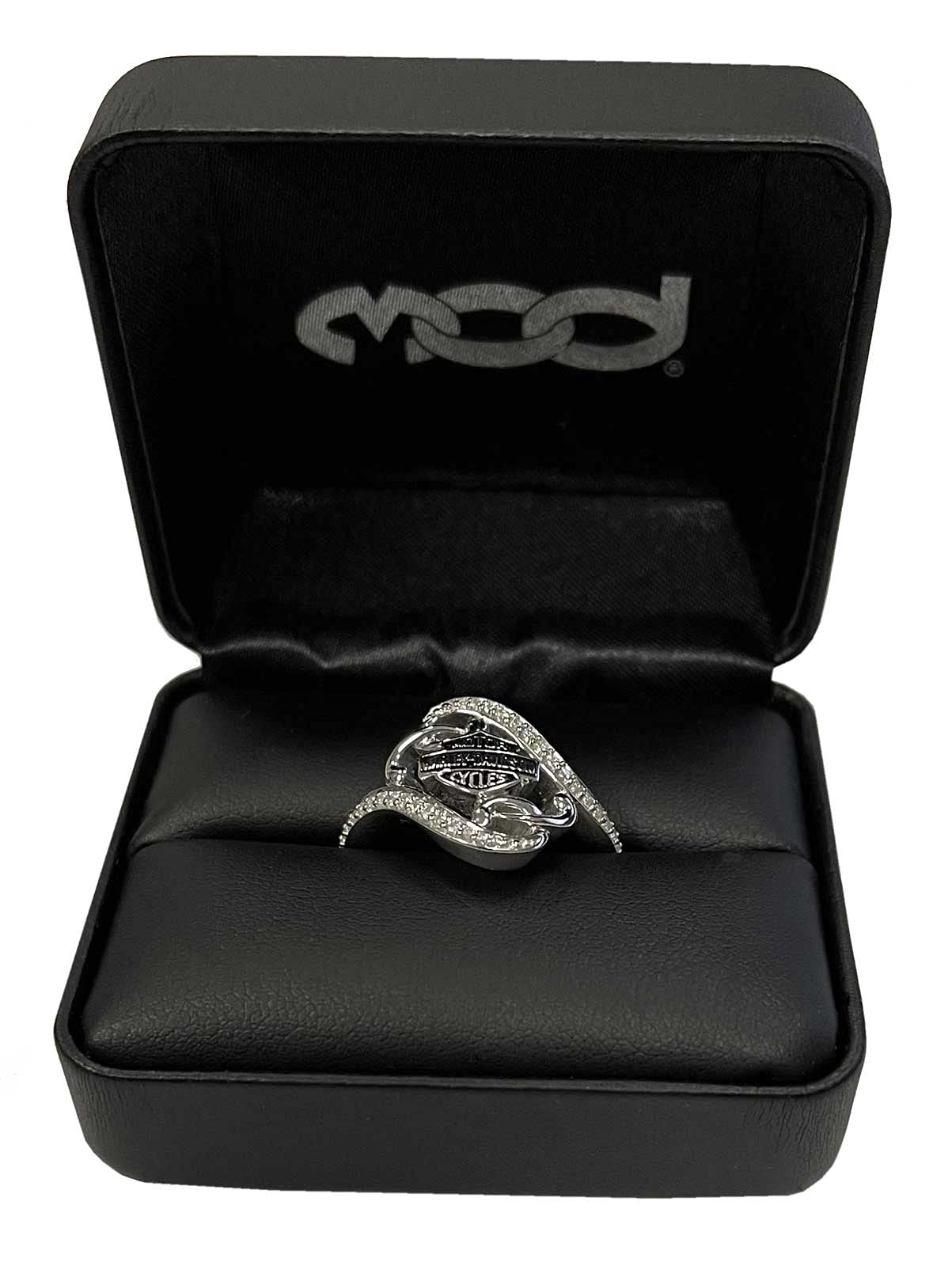 Harley-Davidson Women's Bling Filigree Bar & Shield Ring, Silver HDR0473 (6)