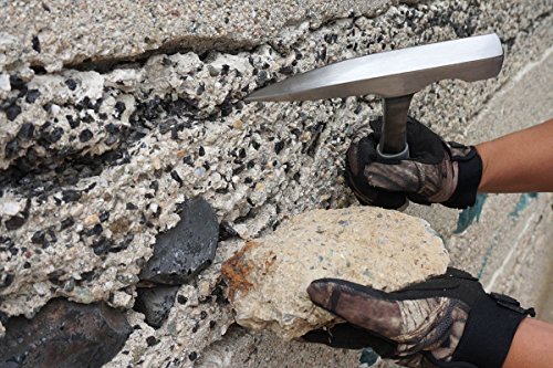 SE 22-ounce Rock Pick Hammer with Pointed Tip, 11-inch All Steel Geologist Hammer, Drop Forged Masonry Hammer with Comfortable Grip for Mining, 2lbs